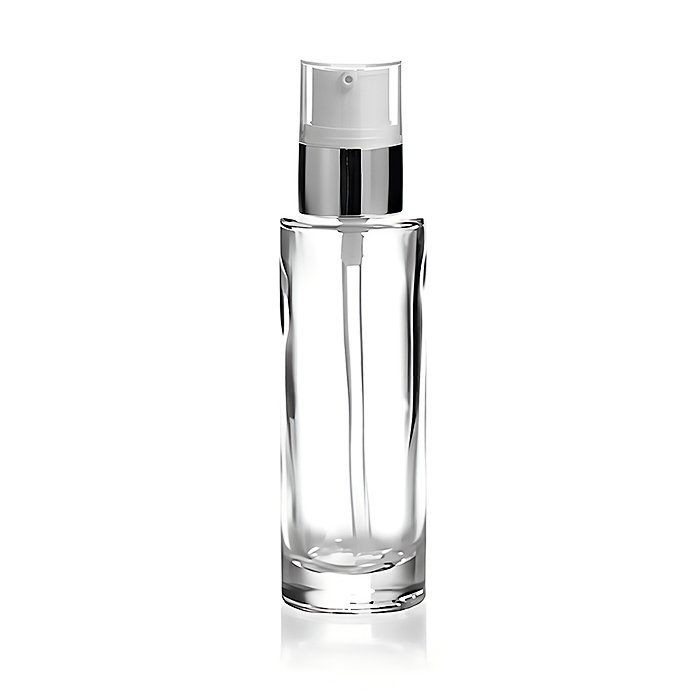 COMO 30 ml | Glass bottle 30 ml with Cream pump, silver - Unicom